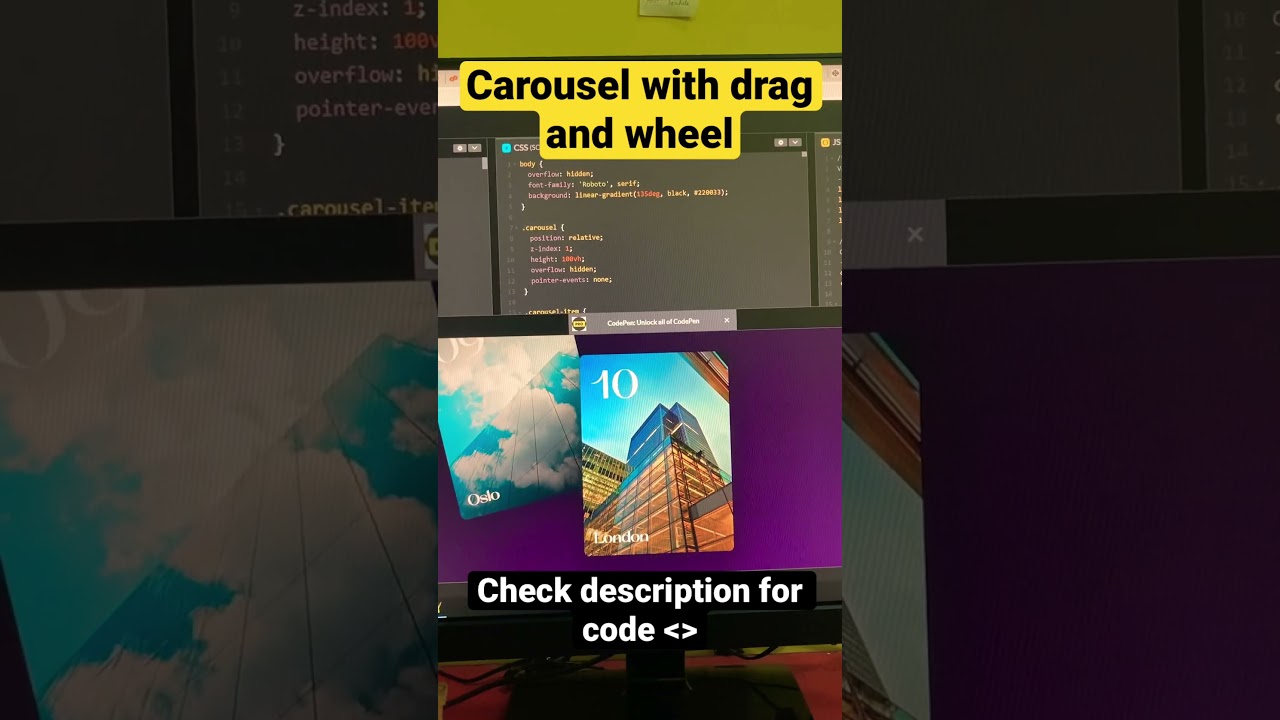 Carousel with Drag #htmlcss #tutorials #css