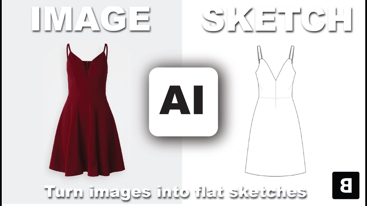 Turn a Clothing Image into a Flat Sketch - AI Image to Sketch Generator