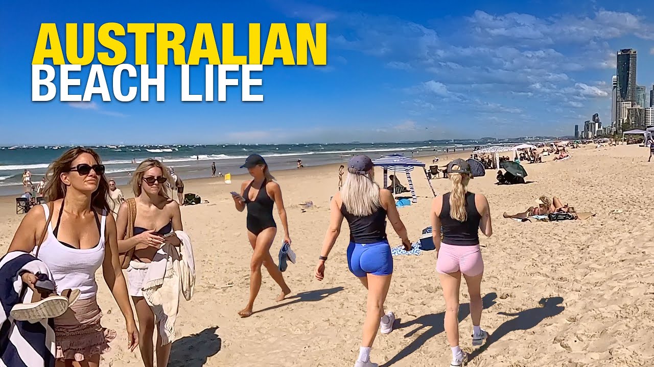 Australian Beach Life - Gold Coast Australia - Walks and Rides in 4K UHD