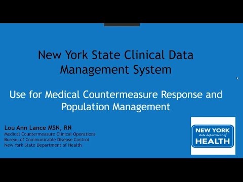 New York State Clinical Data Management System: Use for Medical Countermeasure Response