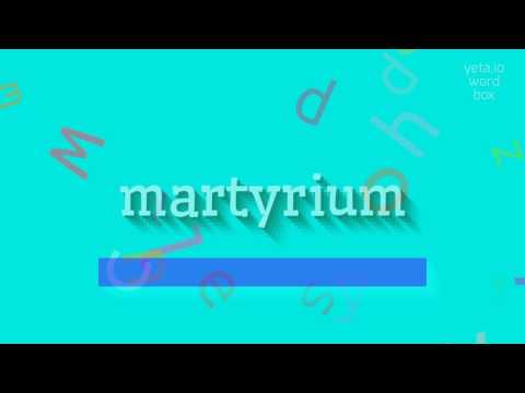 How to say "martyrium"! (High Quality Voices)