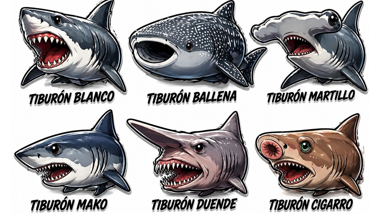 Cada TIPO DE TIBURÓN explicado en 7 minutos