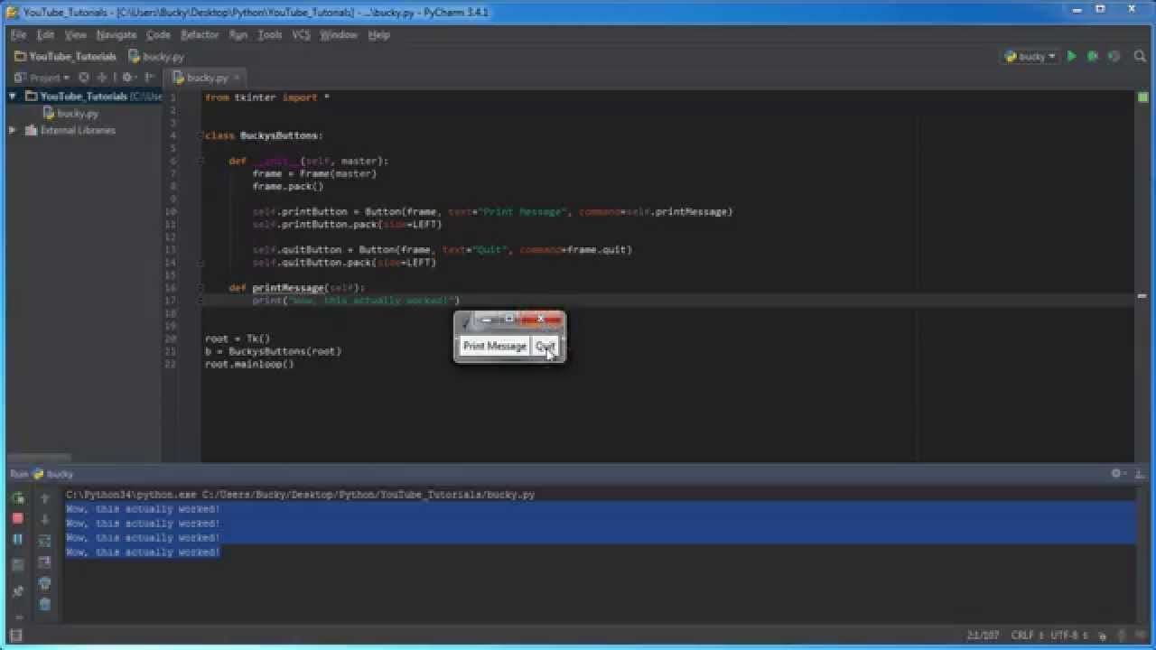 Python GUI with Tkinter - 8 - Using Classes