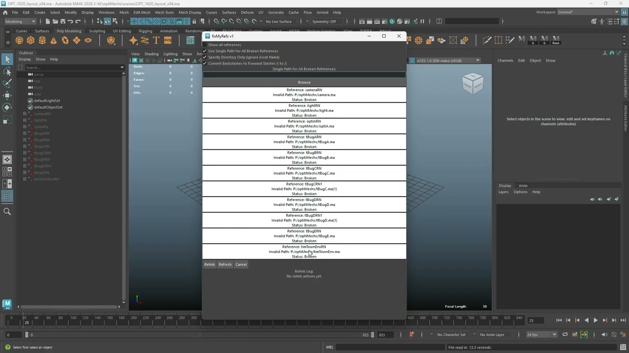 GitHub - cgjuice/fixMyRefs: This tool helps identify and fix broken references in Autodesk Maya ...