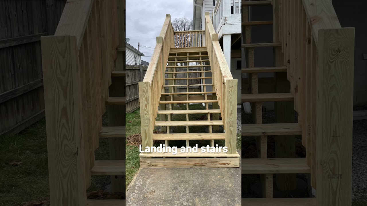 Landing and stairs completed this week #kentucky #deck