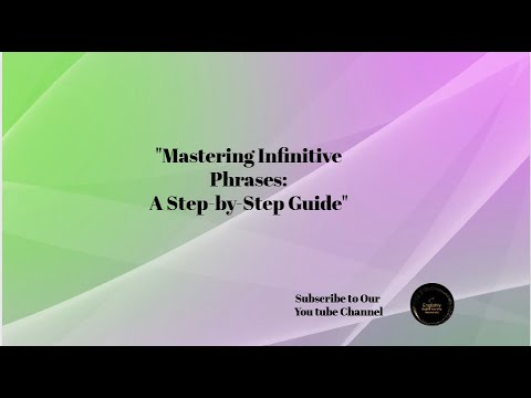 Mastering Infinitive Phrases Quick Guide! #phrasesinenglishgrammar #phrasesinenglish #grammarrules
