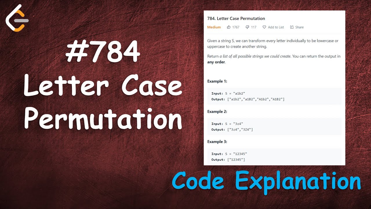 Letter Case Permutation | Live Coding with Explanation | Leetcode #784
