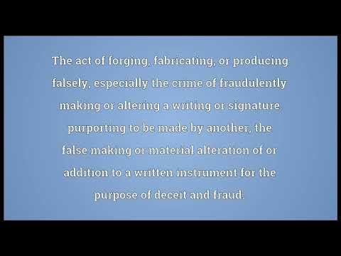 Forgery Meaning