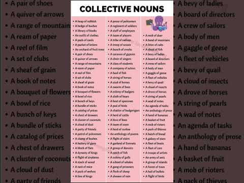 100 Collective Nouns you need to know || #spokenenglish #vocabulary #learnenglish