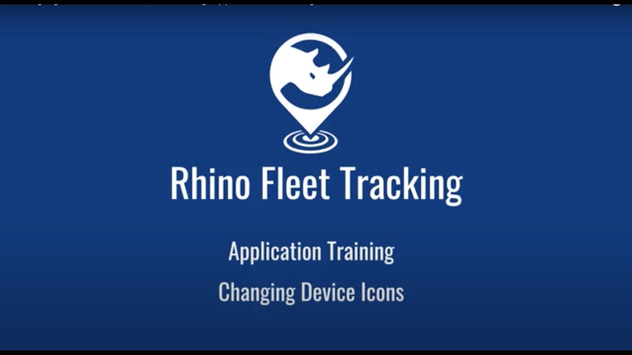 Managing Icons - Rhino Fleet Tracking Application Training