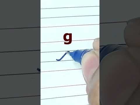 How to write small letter g | Cursive writing a to z #cursivewriting #handwriting #shorts