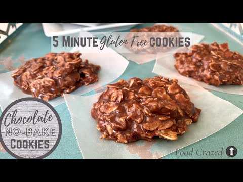 Chocolate No-Bake Cookies - 5 Minute Gluten Free Cookies - Food Crazed