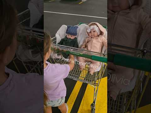 Come shopping with Archie and Olivia 💙💜 #reborns #baby #reborndolls #shopping