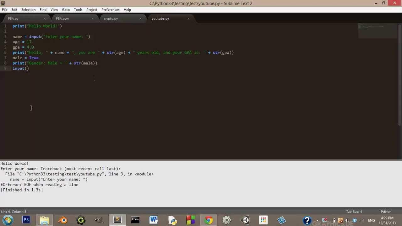 Python Tutorial: Basic Math Operators