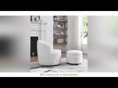 Why Everyone’s Talking About This Product! Swivel barrel chair, living room round storage chair, 3