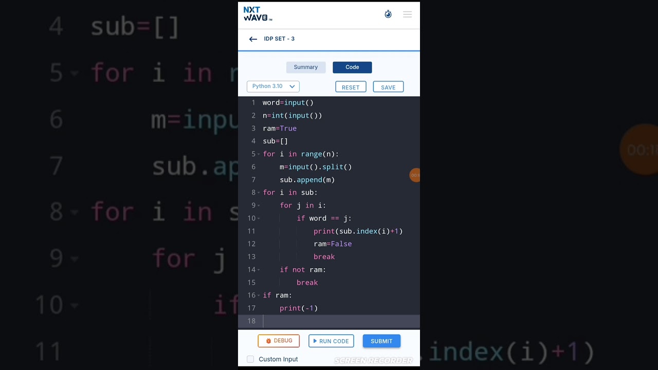 String LookUp using python CCBP Nxtwave #coding #nxtwaveccbp #python #programming #pythoncoding #net