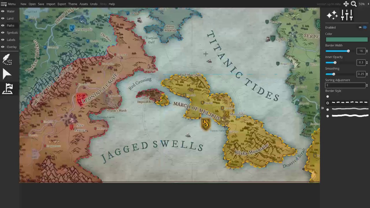 Wonderdraft - Timelapse - Territories
