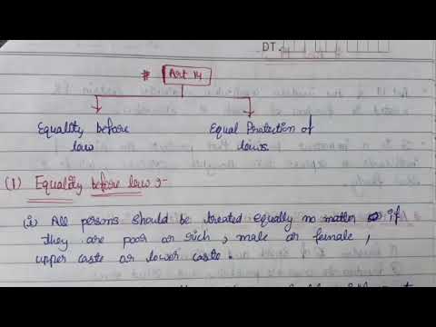 what is article 14 of Indian constitution?what is equal protection & equality before the law?#ballb