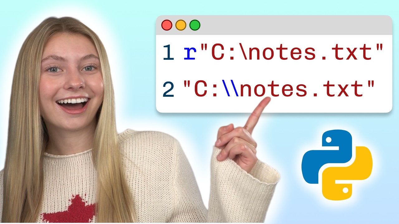 Python R-strings and Escape Sequences - Visually Explained
