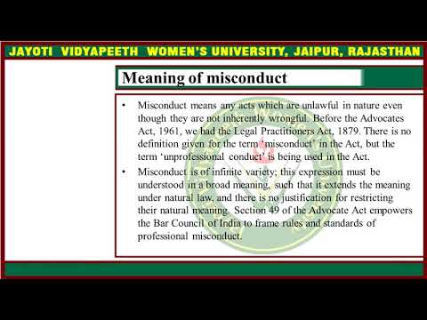 Professional misconduct of a lawyer