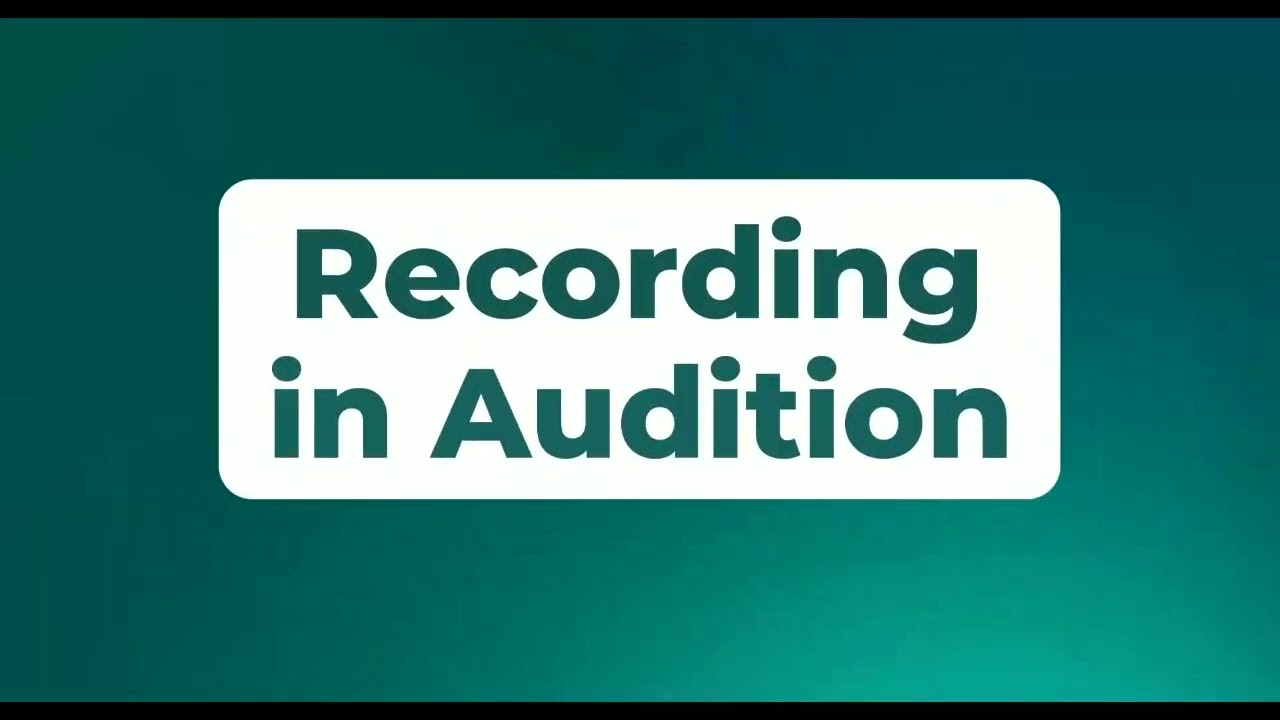 adobe audition tutorial
