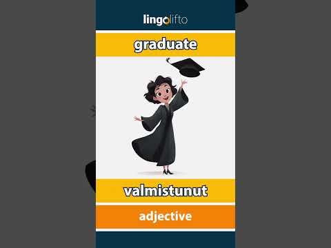 🇬🇧🇫🇮 graduate - valmistunut : learn English : opetellaan englantia : vocabulary builder