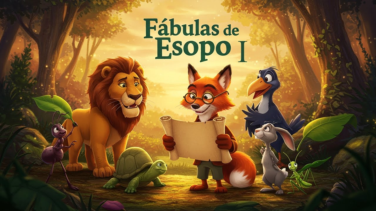 Fábulas de Esopo - Parte 1 🦊📚 | Cuentos cortos con moraleja para niños | Historias educativas