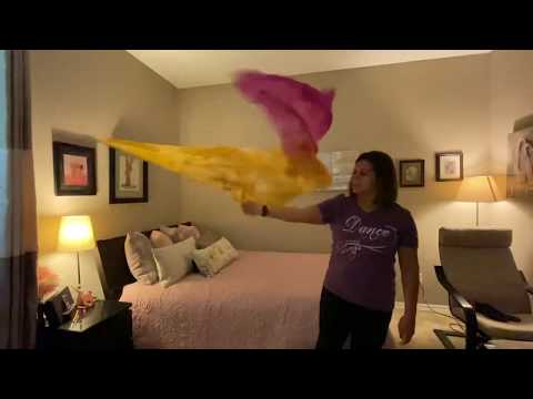 Worship Warriors Wisdom Dance Veil with Pocket Rod Demo