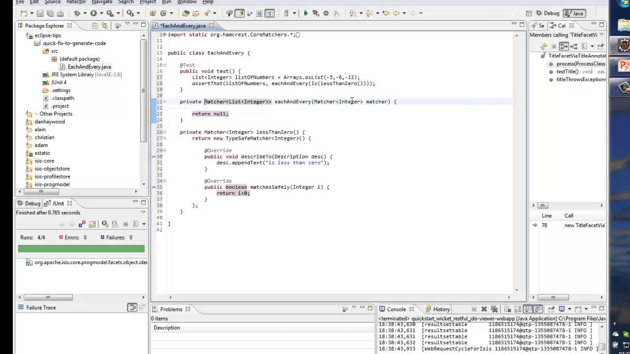 Eclipse Tips: Using Quick Fix to generate code