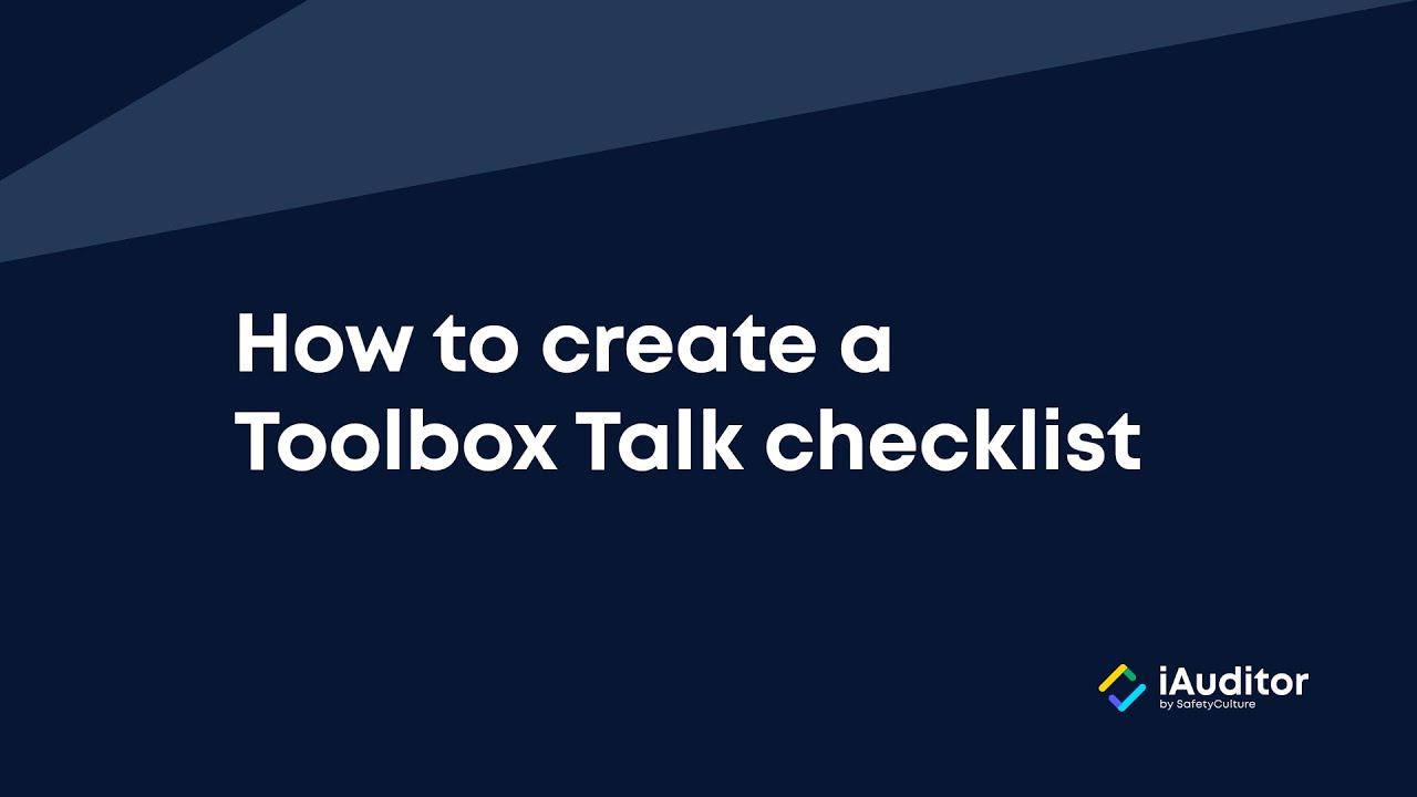 How to Create a Toolbox Talk Checklist