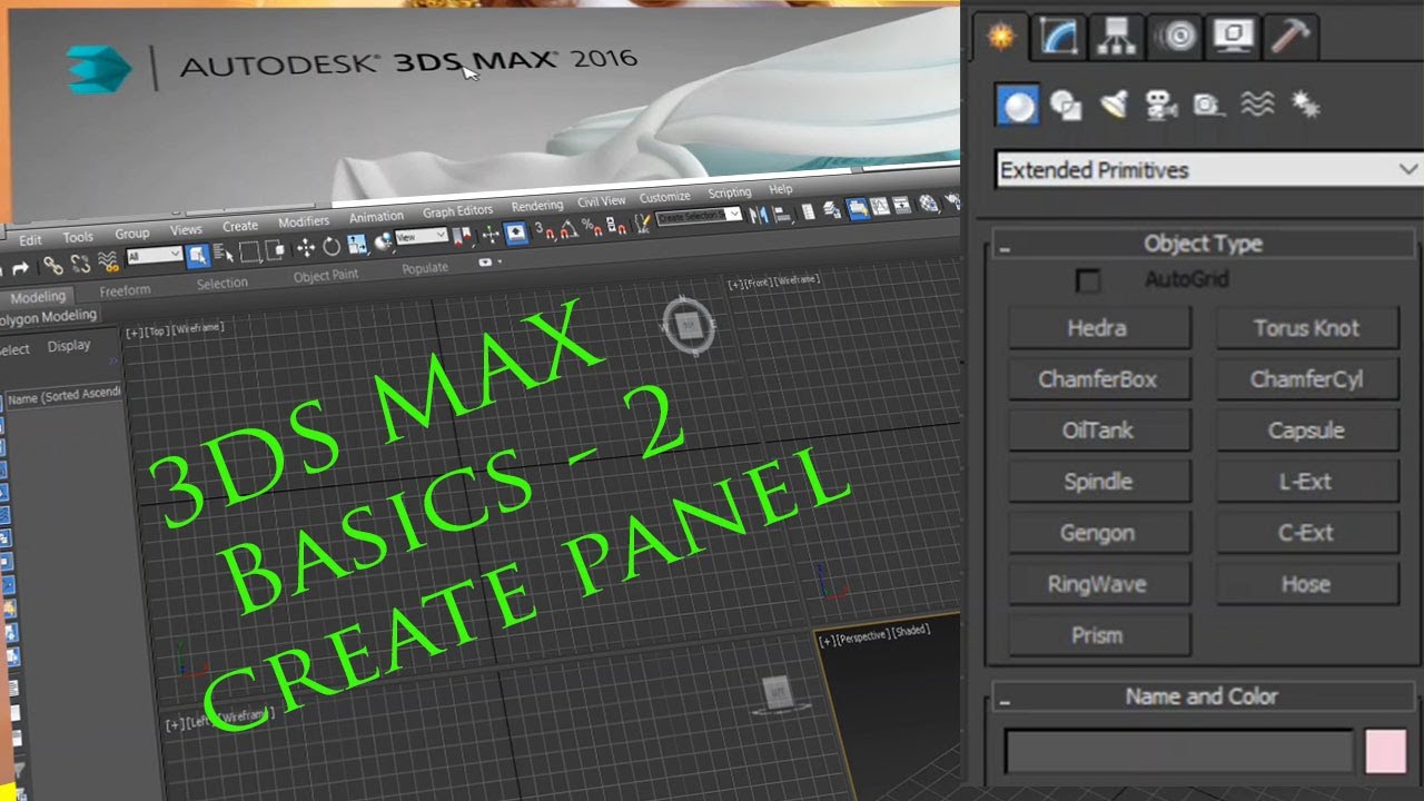 3DS MAX BASICS - CREATE PANEL