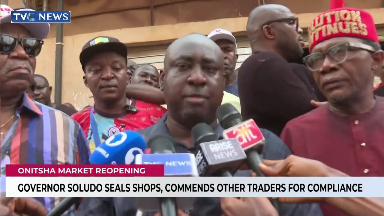 Onitsha Market: Gov Soludo Seals Shops, Commends Other Traders For Compliance