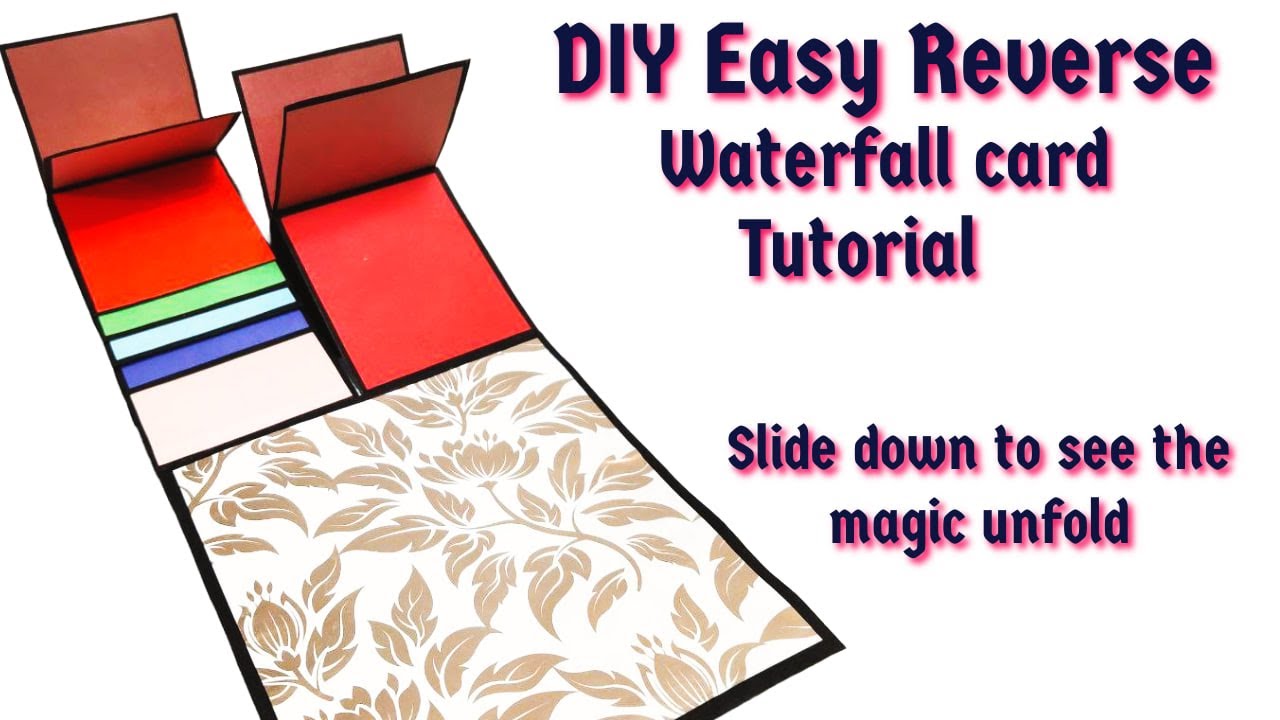 DIY Reverse Waterfall Card Tutorial | how to make reverse waterfall card | pop up cards #diy #craft