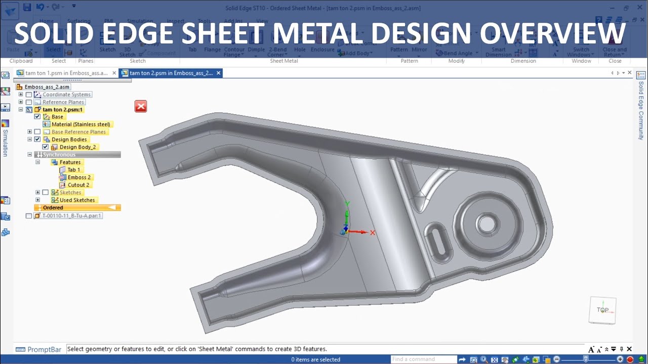 Solid Edge Sheet Metal Design Overview