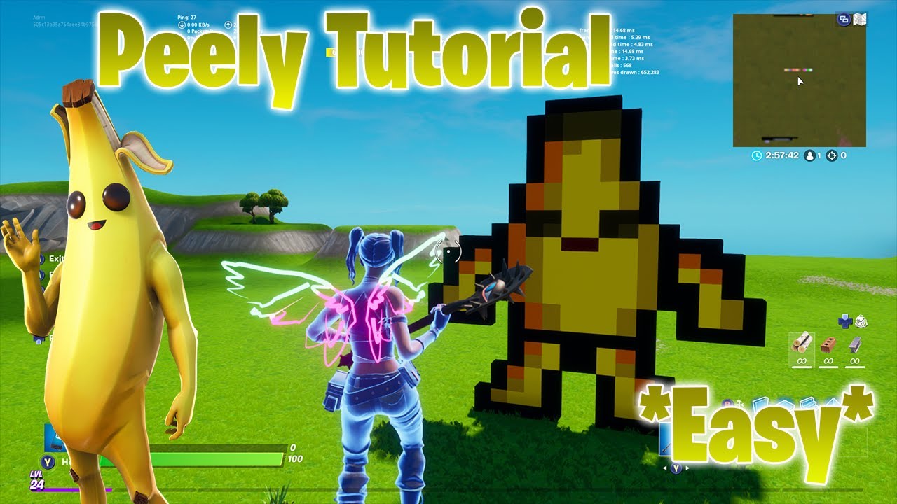 PEELY PIXEL ART TUTORIAL | Fortnite battle royale