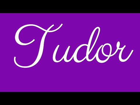 Learn how to Sign the Name Tudor Stylishly in Cursive Writing