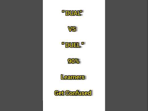 "Dual ≠Duel 😵 One Sound, Two Meanings!"#STH