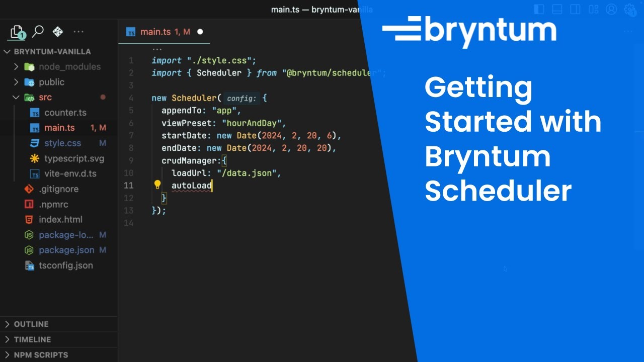 Getting Started with Bryntum Scheduler