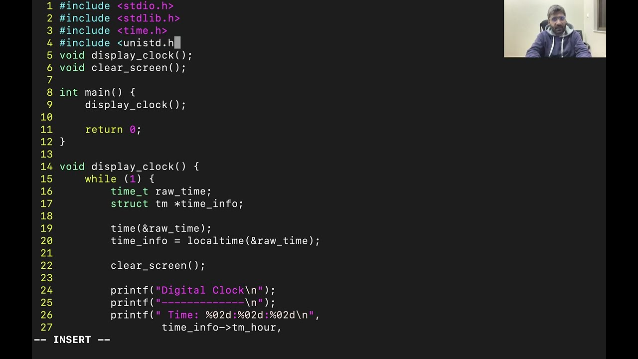 Digital Clock in C | Real-Time Clock with C Programming