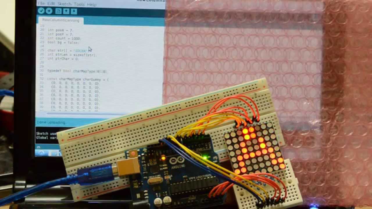 Bit mapping for 8*8 LED Matrix
