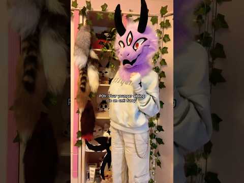 Anti furry siblings be like #furry #fursuit #fursona #therian #antizoo