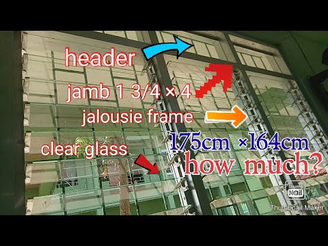 magkano isang jalousie window 3 divisions /jamb & header #jalousie