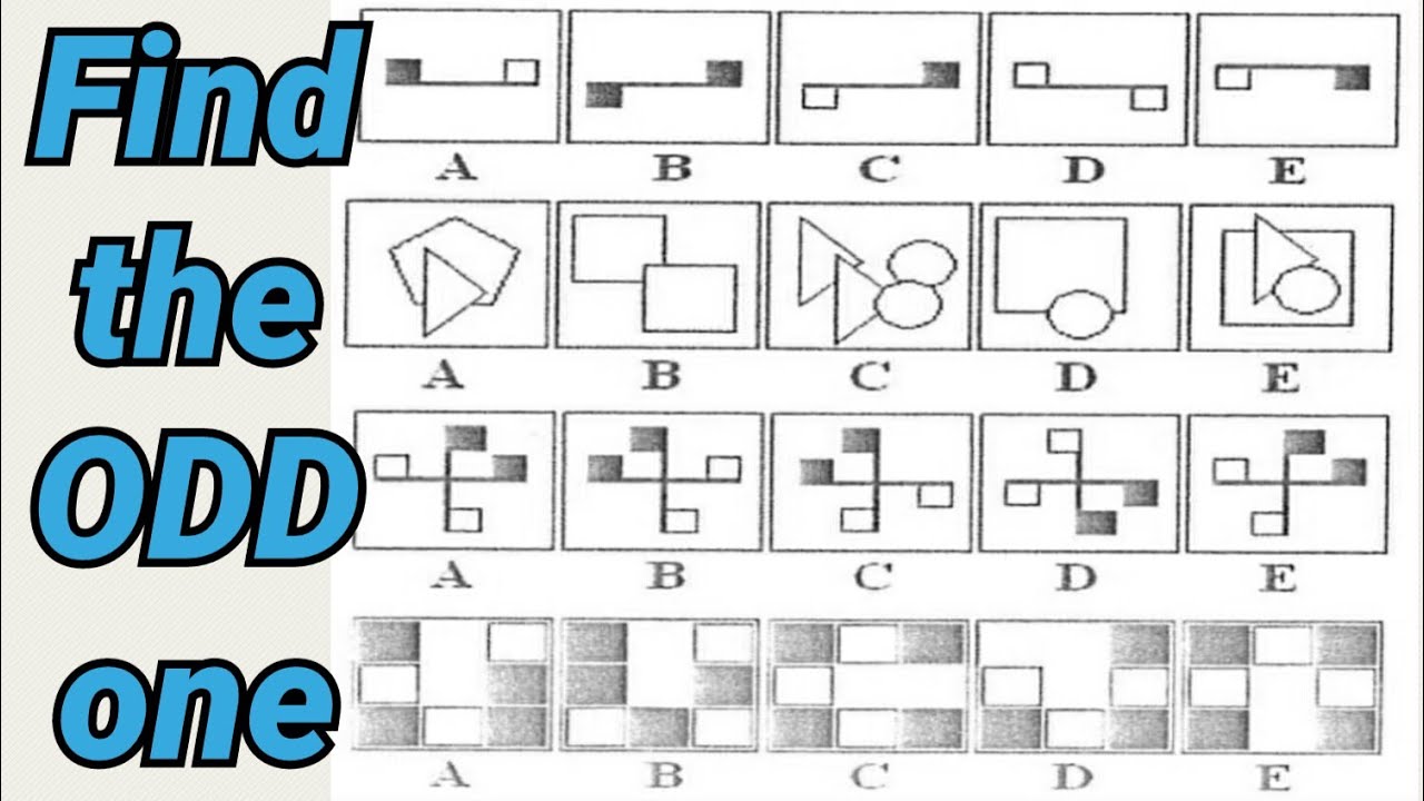 Which figure is the odd one out? | ABSTRACT REASONING TEST