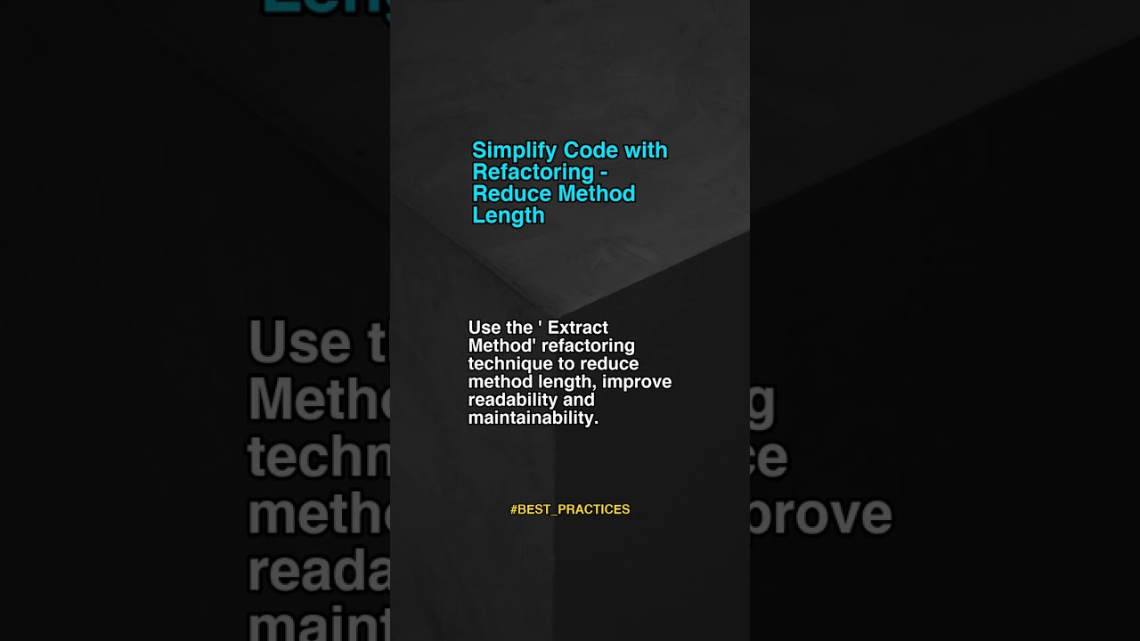 Simplify Code With Refactoring