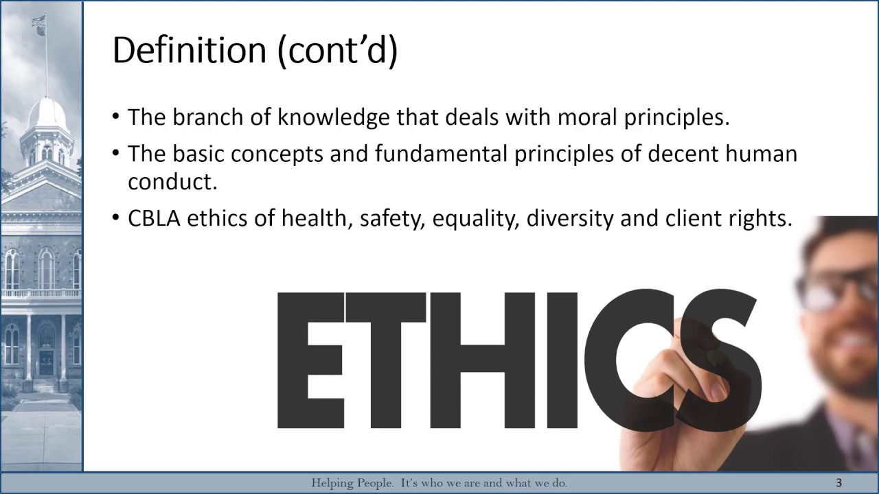 Community-Based Living Arrangement training - Ethics, Boundaries and Professional Behavior