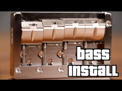 KSM Foundation Bass Bridge (5-String) Black w/ Gold | Reverb