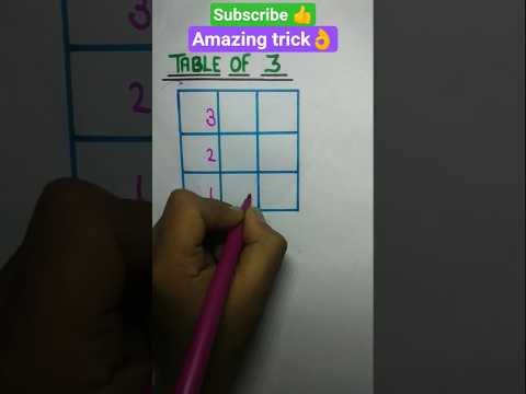 "3 Ka Table Box Trick 🔥 | Super Fast Learning | Maths Shorts for Students" 😲😲