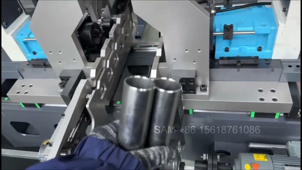Automatic pipe double end chamfering machine