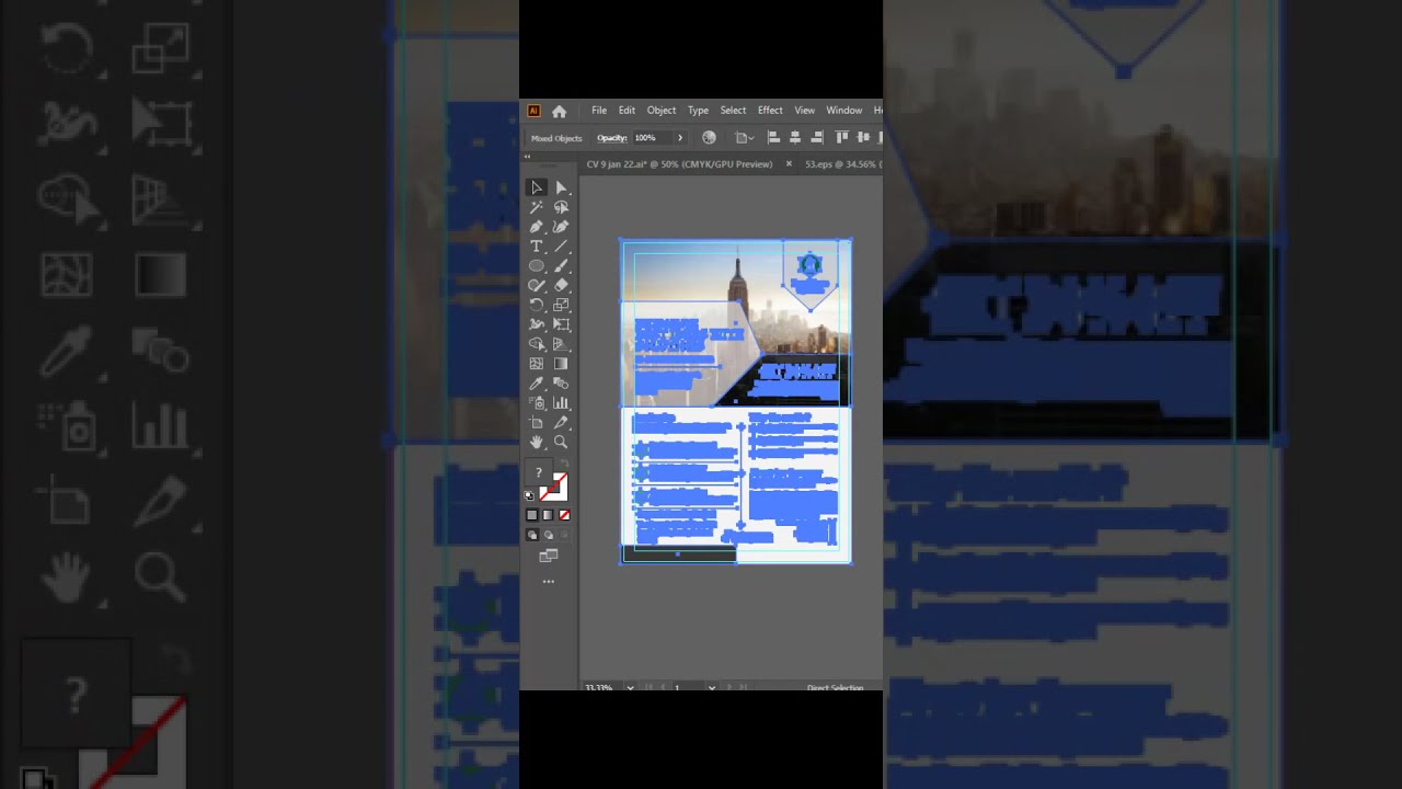 Corporate flyer in adobe illustrator