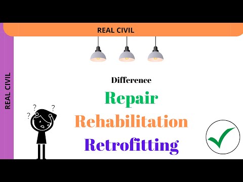 What is the difference between repair rehabilitation and retrofitting #concretetechnology